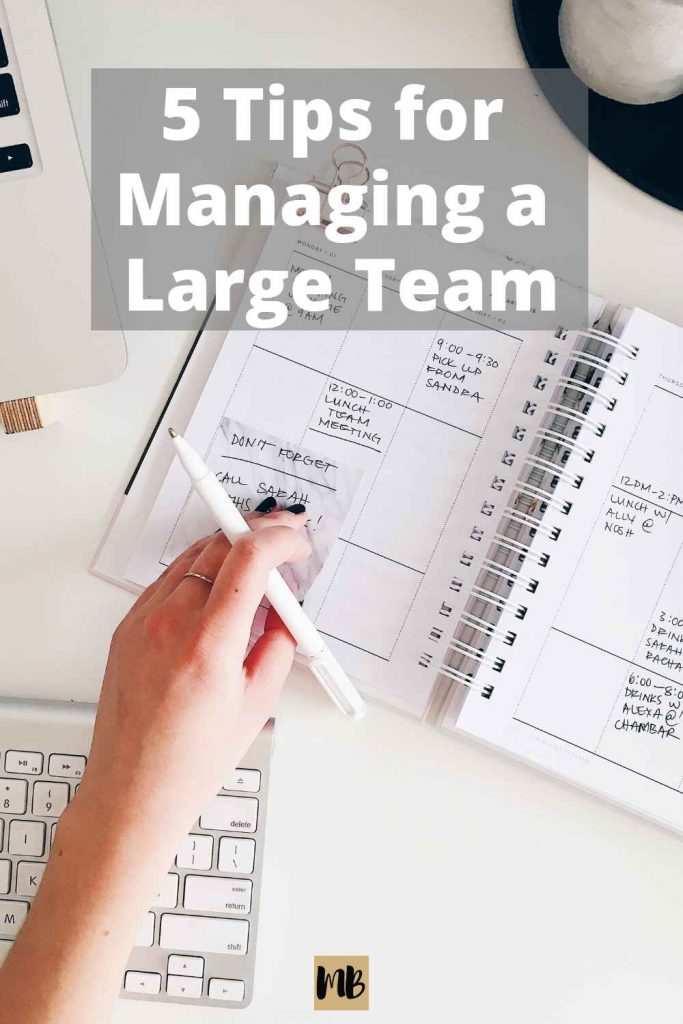 5 Tips For Managing a Large Team