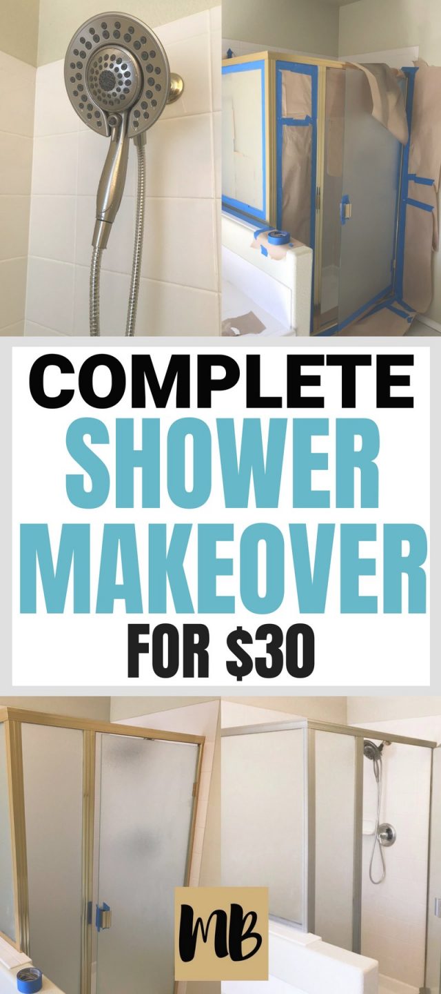 How to Paint a Brass Shower Frame for $30 (Shower Door DIY)
