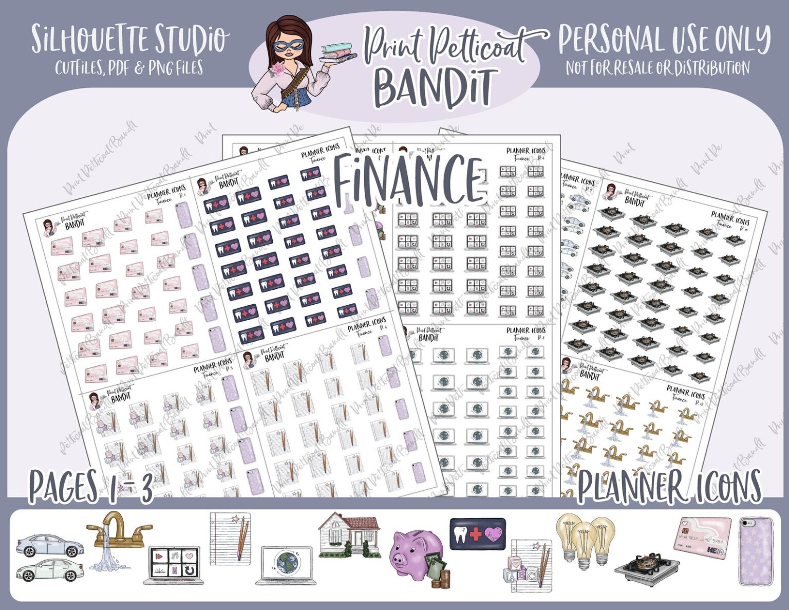 Printable Finance Stickers - Millennial Boss